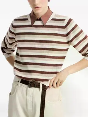 Brunello Cucinelli Striped Cotton Sweater