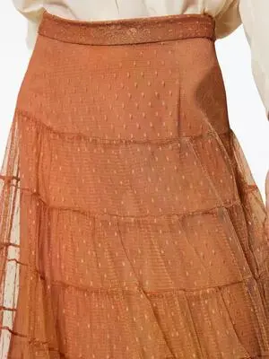 TWINSET Tiered Tulle Maxi Skirt