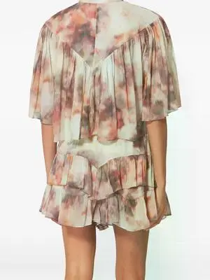 MARANT ETOILE Veelia Ruffled Blouse - Neutrals