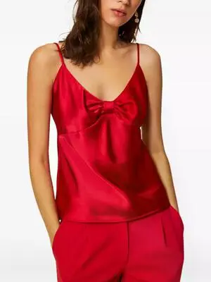TWINSET Knot Satin Top - Red