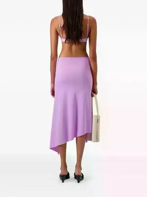 Coperni Floral Asymmetric Skirt - Purple
