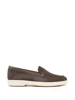 Santoni Yalta Round-toe Loafers - Brown