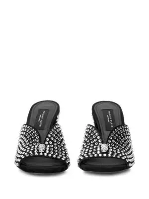 Philipp Plein Rhinestone Suede Sandals