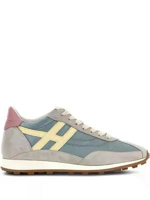 Hogan Panelled Logo-patch Sneakers - Grey