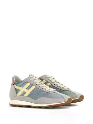 Hogan Panelled Logo-patch Sneakers - Grey