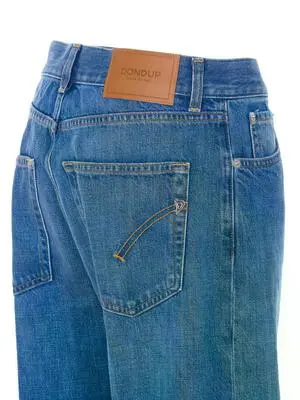 DONDUP Five-pockets Flared Jeans With Logo Patch