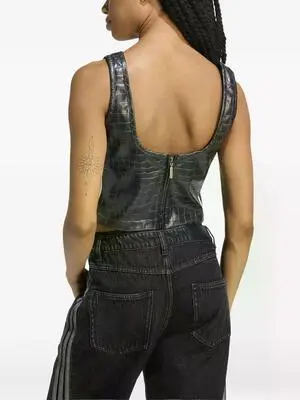 Adidas Crocodile Effect Corset - Black