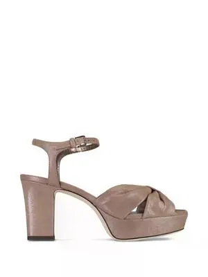JIMMY CHOO Heloise Platform Knot Sandals