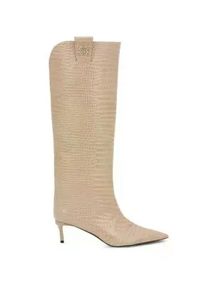 Philipp Plein Croco-print Boots - Neutrals