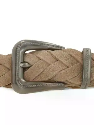 Brunello Cucinelli Braided Buckle Belt - Neutrals