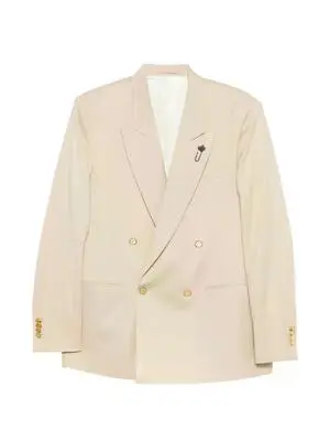 LARDINI Double-breasted Blazer - Neutrals