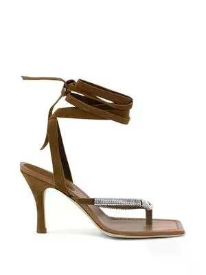 Christopher Esber Frida Pierced Heel Sandals - Brown