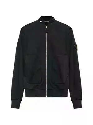 Stone Island Logo-patch Zip-up Sweatshirt
