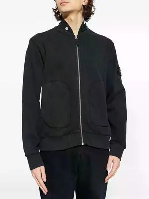 Stone Island Logo-patch Zip-up Sweatshirt