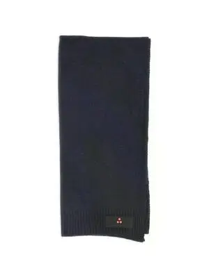 Peuterey Adasic Ribbed Logo-patch Scarf - Blue
