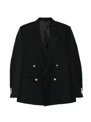 LARDINI Double-breasted Blazer - Black