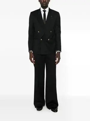 LARDINI Double-breasted Blazer - Black