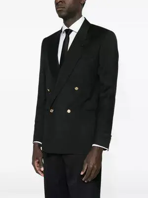 LARDINI Double-breasted Blazer - Black
