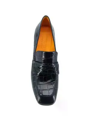 MADISON MAISON Croc-effect Leather Loafers