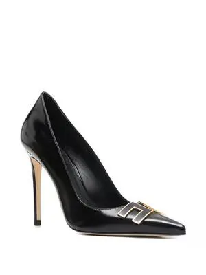 Elisabetta Franchi Logo Embellished Point-toe Pumps