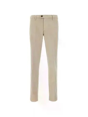 RE-HASH Slim-fit Chinos With Front Pleats - Neutrals