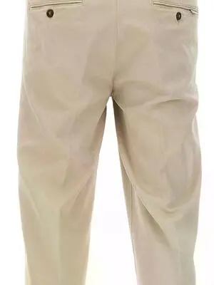 RE-HASH Slim-fit Chinos With Front Pleats - Neutrals