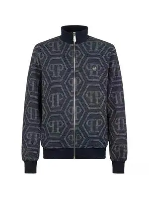 Philipp Plein Jacquard Monogram Jacket - Blue