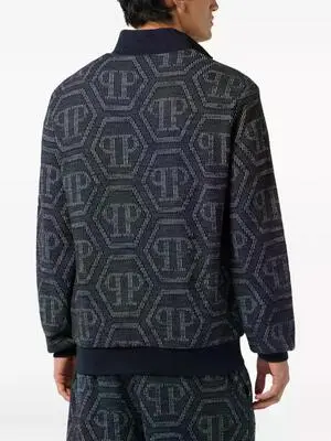 Philipp Plein Jacquard Monogram Jacket - Blue