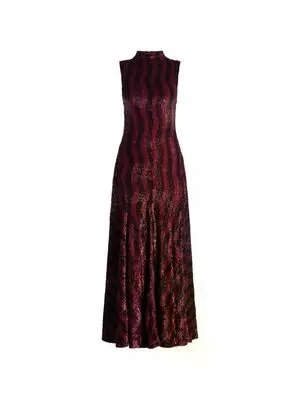 ILTA Leonie Sequin Striped Midi Dress