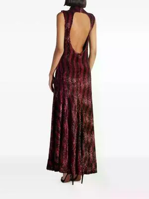 ILTA Leonie Sequin Striped Midi Dress
