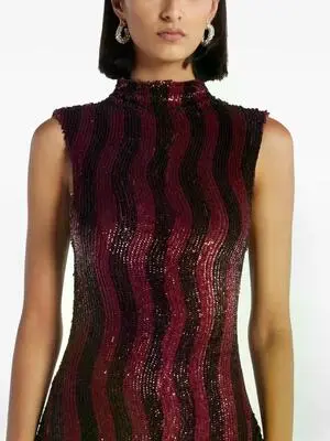 ILTA Leonie Sequin Striped Midi Dress