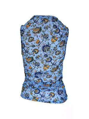 Veronica Beard Sylviani Floral Print Top