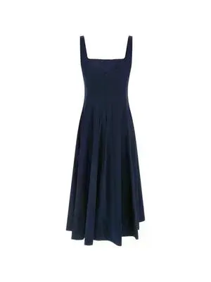 Staud Corset Panel Midi Dress - Blue