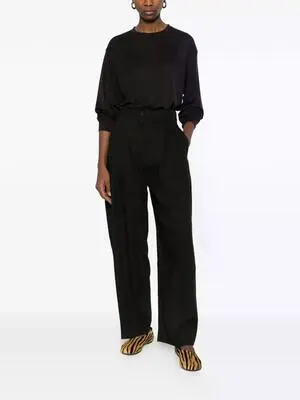 Studio Nicholson Simmons Long-sleeved Topstitch T-shirt - Black