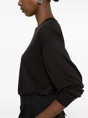 Studio Nicholson Simmons Long-sleeved Topstitch T-shirt - Black