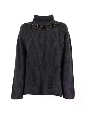 P.a.r.o.s.h Wool Roll-neck Sweater - Grey