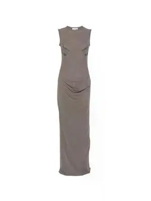 JEAN PAUL GAULTIER Gathered Sleeveless Maxi Dress - Green
