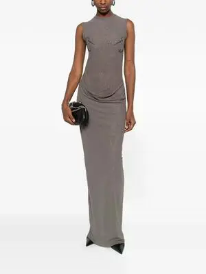 JEAN PAUL GAULTIER Gathered Sleeveless Maxi Dress - Green