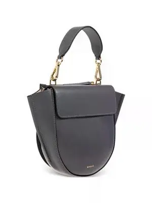 WANDLER Mini Hortensia Flap Top Handle Tote - Grey