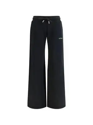Off-white Drawstring Sports Pants For Women