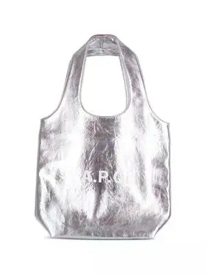 A.p.c. Ninon Lettering Tote Bag Silver