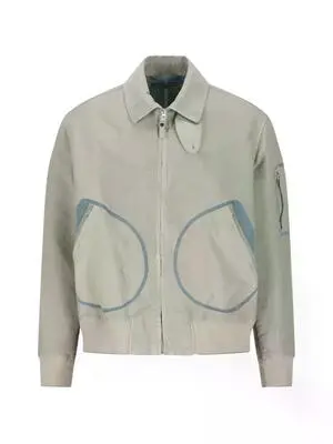MASSIMO OSTI STUDIO Polo Collar Bomber Jacket - Neutrals