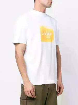 Palm Angels Leaf-print Crew Neck T-shirt
