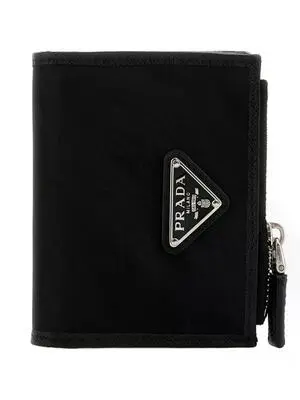 Prada Triangle-logo Zipped Wallet - Black