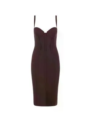 Elisabetta Franchi Panelled Midi Dress - Brown