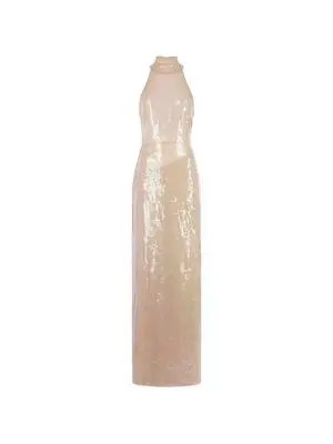 Raquel Diniz Sequin Open-back Maxi Dress