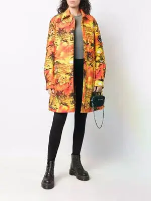 Palm Angels X Moncler Tropical-print Padded Coat
