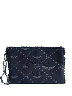 Zadig&Voltaire Angel Monogram Frayed Pouch Bag
