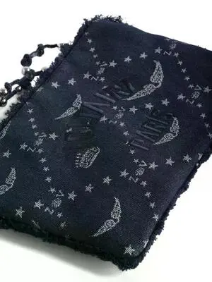 Zadig&Voltaire Angel Monogram Frayed Pouch Bag