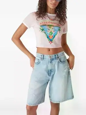 Casablanca Graphic Cropped T-shirt